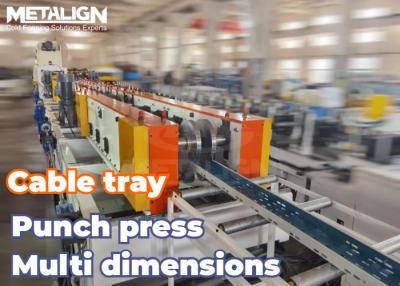 China Adjustable Width Slot Type Cable Tray Roll Forming Machine For Pre Punched Steel Profiles for sale