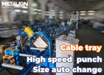 China Servo Feeding Punching Cable Tray Roll Forming Machine Production Line For Galvanized Cable Trays for sale