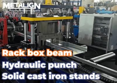 China Customizable Box Beam Rack Roll Forming Machine With Dual Sided Horizontal Movement for sale
