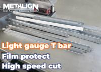 China T Bar Drywall Roll Forming Machine With Protective Film And Hydraulic Punching System for sale
