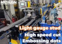 China High Speed Light Steel Stud Roll Former With Customizable Perforations And Embossing Roller for sale