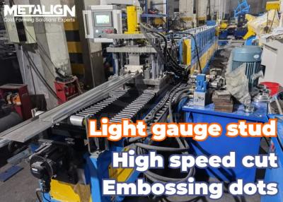 China High Speed Light Steel Stud Roll Former With Customizable Perforations And Embossing Roller for sale