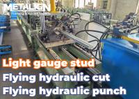 China Light Steel Stud Drywall Roll Forming Machine With Plastic Film Protection And Hydraulic Punching for sale