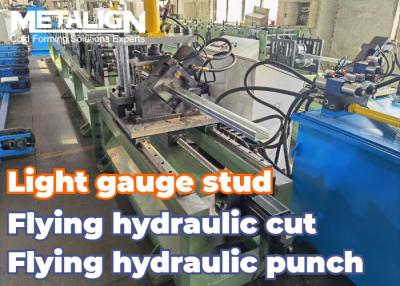 China Light Steel Stud Drywall Roll Forming Machine With Plastic Film Protection And Hydraulic Punching for sale
