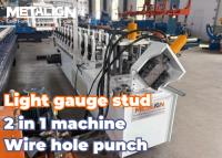 China Embossing And Hydraulic Punching Drywall Steel Stud Roll Forming Machine Manual Adjustable for sale