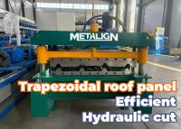 China 1250 Trapezoidal Sheet Roll Forming Machine 5.5 Kw 4 Ribs / Water Proof Groove for sale