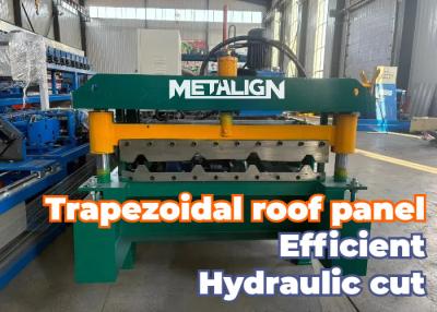 China 1250 Trapezoidal Sheet Roll Forming Machine 5.5 Kw 4 Ribs / Water Proof Groove for sale