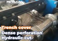 China Trench Drain Panel Roll Forming Machine With Servo Feeding Hydraulic Punching And Precise Hydraulic Cutting for sale