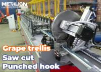 China Hydraulic Punching And Cooling System Customized Roll Forming Machine For Metal Grape Vine Support Profiles for sale