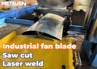 China Metal Fan Blade Roll Forming Machine With Laser Welding And Servo Feed System for sale