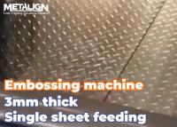 China Tread Plate Pattern Single Steel Sheet Embossing Auxiliary Equipment / Machine 4Kw for sale