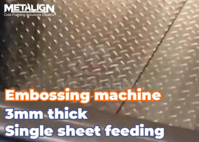 China Tread Plate Pattern Single Steel Sheet Embossing Auxiliary Equipment / Machine 4Kw for sale