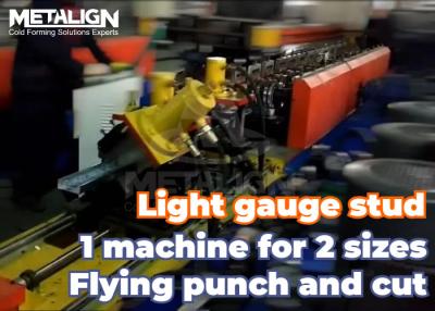 China C Shaped Stud Profiles Drywall Roll Forming Machine Line With Continuous Punching And Cutting for sale