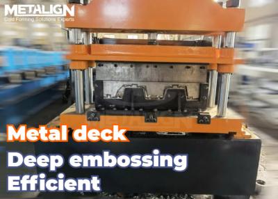 China Customizable Metal Deck Forming Machine With Hydraulic Cutter And Chain Drive Roll Former Machine for sale