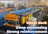 China Adjustable Metal Floor Deck Roll Forming Machine With Embossing And Waste Edge Collection for sale