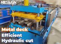 China 15m/Min High Speed Floor Deck Roll Forming Machine With Custom Embossing And Hydraulic Cutting for sale