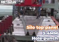 China High Efficiency Silo Forming Machine For Slanted Metal Grain Silo Roof Panels With Pre Punched Holes for sale