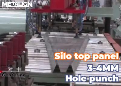 China High Efficiency Silo Forming Machine For Slanted Metal Grain Silo Roof Panels With Pre Punched Holes for sale