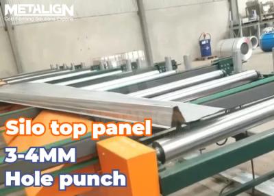 China Zinc Coated Steel Roll Forming Machine For Trapezoidal Grain Silo Panels for sale