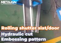 China High Precision Roller Shutter Door Roll Forming Machine With Servo Feeder And Hydraulic Cutter for sale