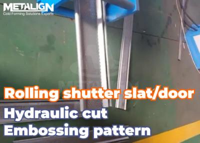 China High Precision Roller Shutter Door Roll Forming Machine With Servo Feeder And Hydraulic Cutter for sale