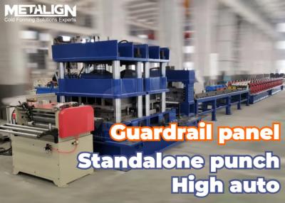 China Automated Cold W Panel Highway Guardrail Forming Machine Pre Punched Holes And Hydraulic Cutting for sale