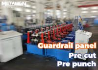 China Highway Guardrail W Panels Metal Roll Forming Equipment With Hydraulic Punching And Magnetic Stacking for sale