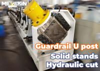 China 3-4mm Heavy Steel U Post  Roll Forming Machine With Inline Punching And Stop Cut System for sale