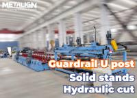 China Cold Roll Forming Line For W Panel Highway Guardrails With Hydraulic Punching And Magnetic Stacking for sale