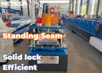 China Windproof Standing Seam Roll Forming Machine With Chain Drive And 18 Stations for sale