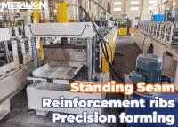 China High Precision Standing Seam Roofing Roll Forming Machine With Chain Drive And Hydraulic Cutter for sale