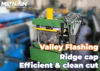 China High Safety Ridge Flashing Roll Former With Chain Drive And Trapezoidal Punch for sale