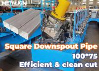 China Square Downspout Roll Forming Line With Chain Drive And Embossing Technology for sale