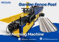 China Continuous Customized Roll Forming Machine  With Protective Chain Cover And Hydraulic Flying Shear For Fence Post Profiles for sale