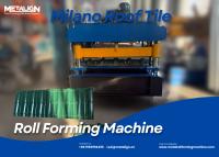 China Chain Driven Roofing Roll Forming Machine with 18 Forming Stations and 5.5Kw Motor for 0.3-0.8mm Roof Tiles for sale