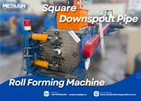 China Automated Square Downspout Roll Forming Machine With 18 Stations 5.5Kw Motor And 0.3-0.8mm Material Thickness for sale