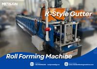 China K-Style Rain Gutter Roofing Roll Forming Machine With 0.4-0.8mm Material Thickness And 15-20m/Min Forming Speed for sale