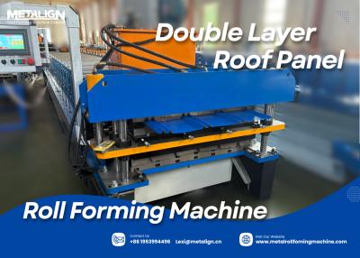 China High Precision Double Layer Roofing Roll Forming Machine for PPGI/PPGL/GI/GL Steel Coils for sale