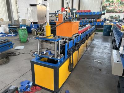 China High Speed Galvanized Steel Omega-Style Gutter Chain Drive Roofing Roll Forming Machine for sale