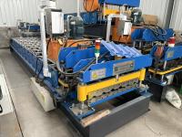 China Fully Automatic High-Accuracy Roof Tile Roll Forming Machine Roof Designed Colored Steel Tiles With Chain Driving System for sale
