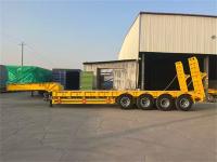 China 50 Tons - 80 Tons Low Bed Semi Trailer Q690 Q890 Grade For Construction Machinery for sale