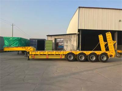 China 50 Tons - 80 Tons Low Bed Semi Trailer Q690 Q890 Grade For Construction Machinery for sale