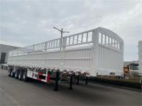 China 2/3/4 Axles Stake Side Semi Trailer Flat Bed Transport Of Bulk Goods for sale