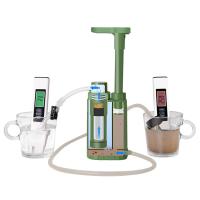 China Stainless Steel Camping Water Filter Pump 1600 Milliliter Backpacking Water Pump for sale