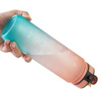 China Sports Plastic 32oz Gym Motivational Water Bottle With Time Maker BPA Free for sale