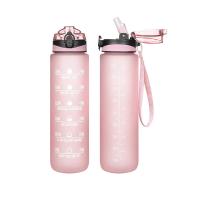 China Leakproof bpa free sports  32oz plastic portable tritan water bottle with time marker for sale