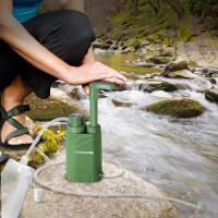 China Stainless Steel Camping Water Filter Pump 1600 Milliliter Backpacking Water Pump for sale