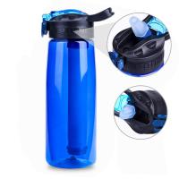 China PP PE ABS Camping Filter Bottle 1500ml Sustainable Straw Type for sale