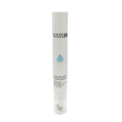 China D19mm Empty Cosmetic Serum Squeeze Tube with Metal Applicator 15g PE Eye Cream Container for sale