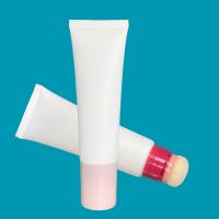 China 30ml Plastic Cosmetic Squeeze Tube with Clear Window and Brush Applicator - 13-60mm Diameter Range for OEM Packaging for sale